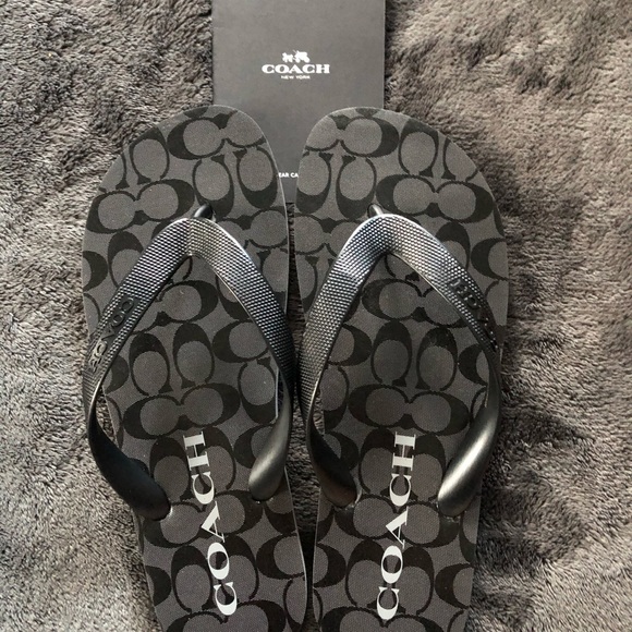 Coach | Shoes | Coach Slippers Black Coal | Poshmark